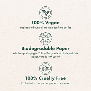 EcoTools Bioblender Makeup Sponge Duo, Compostable Makeup Blender, For Liquid & Cream Foundation, Seamless Application, Eco-Friendly Beauty Sponge, Cruelty-Free & Latex Free, 2 Count