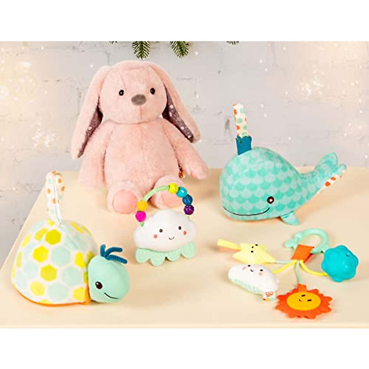 B. toys- B. baby- Baby Glowable Soothing Plush Turtle with Lights & Sounds- Glow Zzzs Turtle Shellé0 Months +