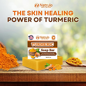 Turmeric Soap Bar for Face & Body – Natural Turmeric Skin Brightening Soap for Dark Spots, Intimate Areas, Underarms – Turmeric Face Wash Reduces Acne, Scars & Cleanses Skin – Made in USA