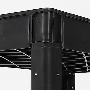 Service Cart 2-Shelf, 500 lbs Capacity, Storage Handle, for Warehouse/Garage/Cleaning/Manufacturing, 45"X25"