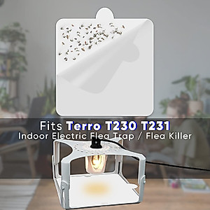 15 PCS 6" Flea Trap Refills Compatible with Terro T230 T231 Indoor Electric Flea Light Flea Trap and Flea Killer, Flea Trap Refill Discs Replacement Glue Boards