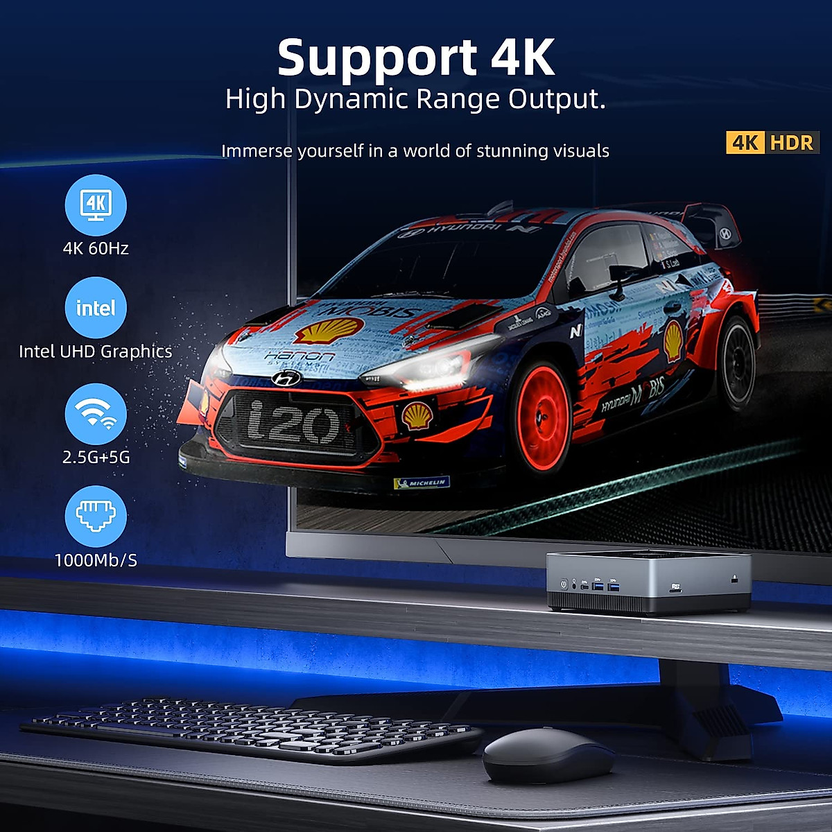 CyberGeek Nano J1 Mini PC Win 11 Pro, Intel N5095A Quad-Core(Beat N5105) Up to 2.9Ghz, 16GB RAM 3200MHz, 512GB PCIe SSD Mini Computer, Micro PC Support 4K Dual Display, WiFi, BT, RJ45 VESA Office/Home
