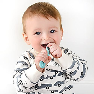 PrimaStella Silicone Chew Spoon Set for Babies and Toddlers - Safety Tested - BPA Free - Microwave, Dishwasher and Freezer Safe