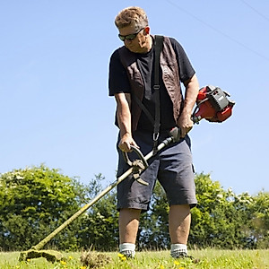 Shoulder Trimmer Strap, Blower Straps Strap, Weed Eater Strap, Easy Release Brush Cutter Harness Compatible with Greenworks/DEWALT/EGO String Trimmer, Leaf Blower, Shrub Trimmers & Snow Blower (Black)