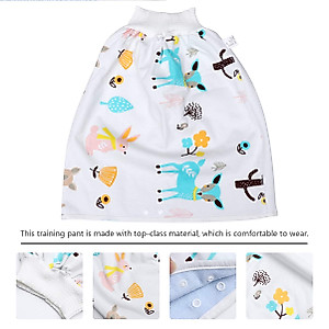 Potty Training Pants Cotton Baby Training Pants Cloth Diaper Skirts Sleeping Bed Clothes for Boy Girl Potty Training (Little Deer) Potty Training Underwear