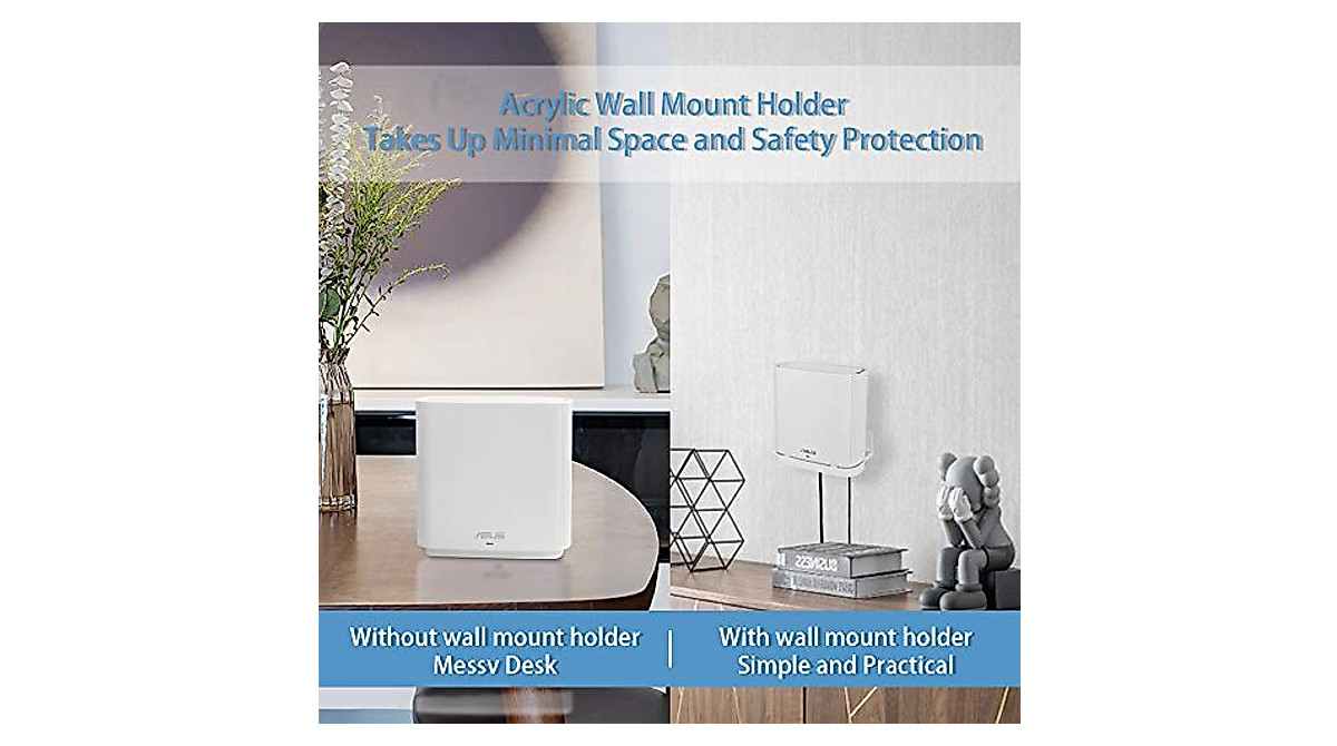 Secure Wall Mount Holder for ASUS ZenWiFi AX XT8 CT8 XT9 - HOLACA