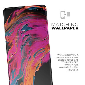 DesignSkinz Liquid Abstract Paint V73 Protective Vinyl Decal Wrap Skin Cover Compatible with The Samsung Galaxy S20 (Screen Trim & Back Glass Skin)