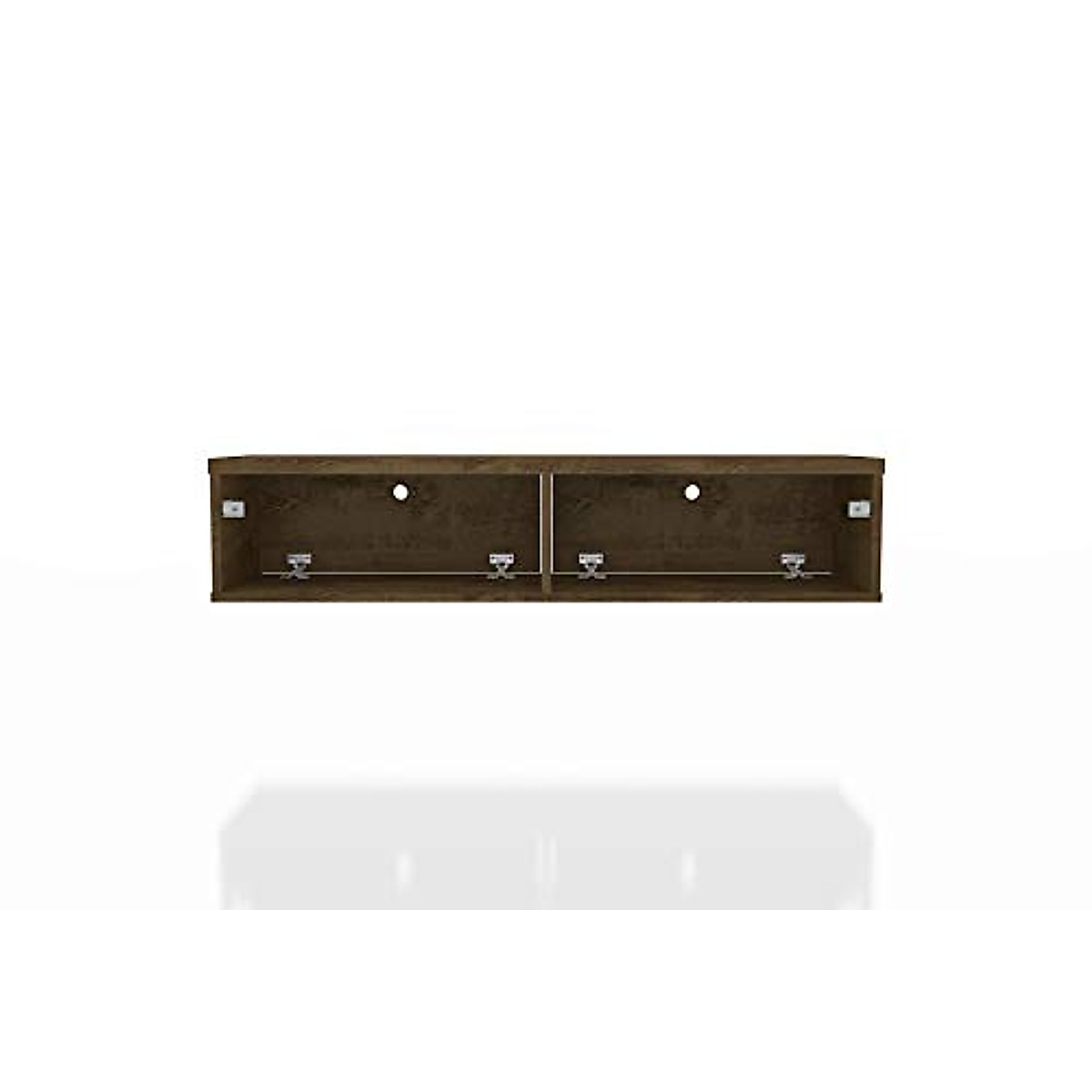 Manhattan Comfort Liberty Mid Century Modern Home Office Floating Desk, 42.28", Rustic Brown