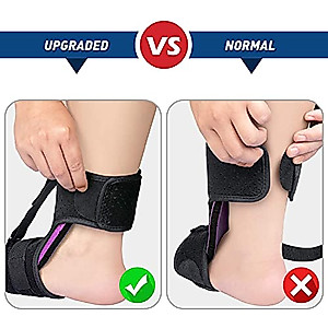 Adjustable Plantar Fasciitis Night Splint,Improved Dorsal Night Splint with Massage Ball,Adjustable Ankle Foot Drop Orthotic Brace for Plantar Fasciitis, Foot Drop Ankle Pain, Achilles Tendonitis Support for Women, Men (blue)