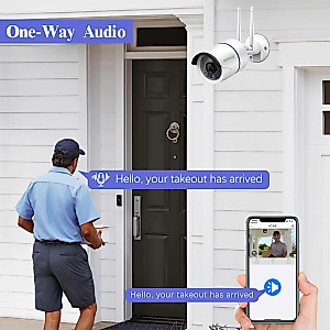(2-Antenna Signal Enhance & 100 ft Super Night Vision) Outdoor Wireless Security Camera System, WiFi Surveillance Video , 5MP 8-Channel Wireless NVR, 8pcs 3.0MP IP Cameras