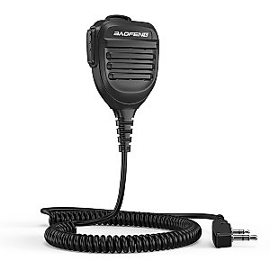 BaoFeng Microphone Walkie Talkie Speaker Mic Remote K Head Police Shoulder Mic for Baofeng BF-F8HP UV-5R 5RM UV-21R K5PLUS GM-15 Pro UV-5G Plus GM-5RH UV-17R TIDRADIO TD-H3 TD-H8 Quansheng UV-K5