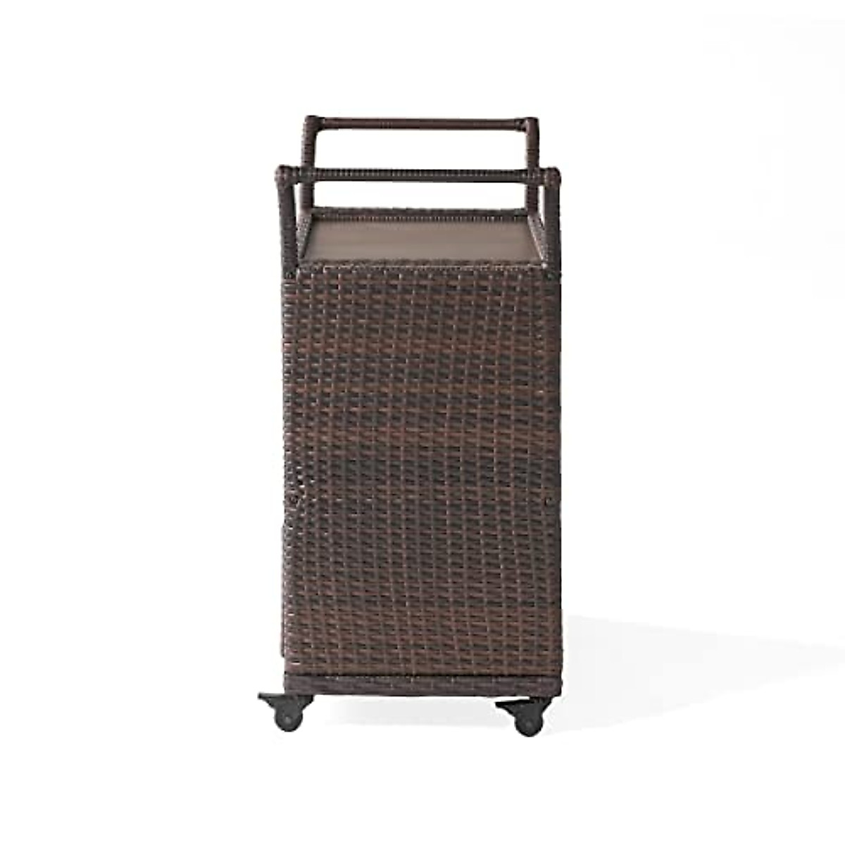 Christopher Knight Home Corona Outdoor Wicker Bar Table Cart, Multibrown