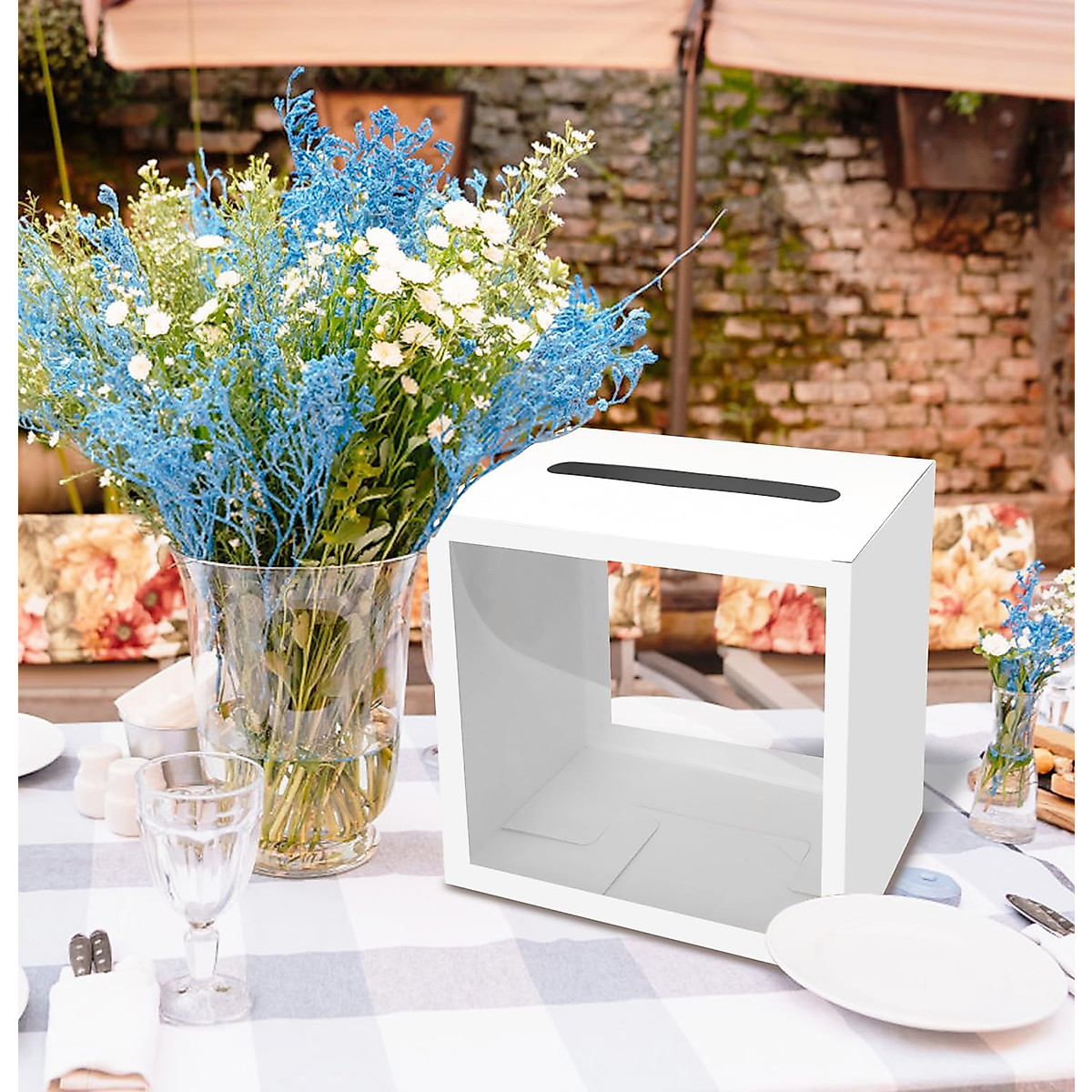 SietDESEO White Card Box for Party Diy Money Card Box Gift Card Box Holder for Wedding Reception Baby Shower Birthday Card Box