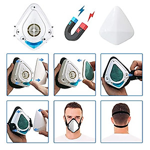 Belovedone Personal Wearable Air Purifiers Smart Electric Respirator Reusable Portable Rechargeable Purifier for Men Women (Deluxe Plus, White)