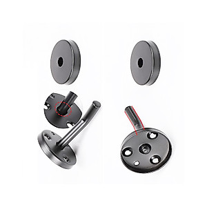 FUIEJIOEI Black Stainless Steel Long Nose Single Heavy Duty Long Coat Hook 4PCS (4.7"/120mm)