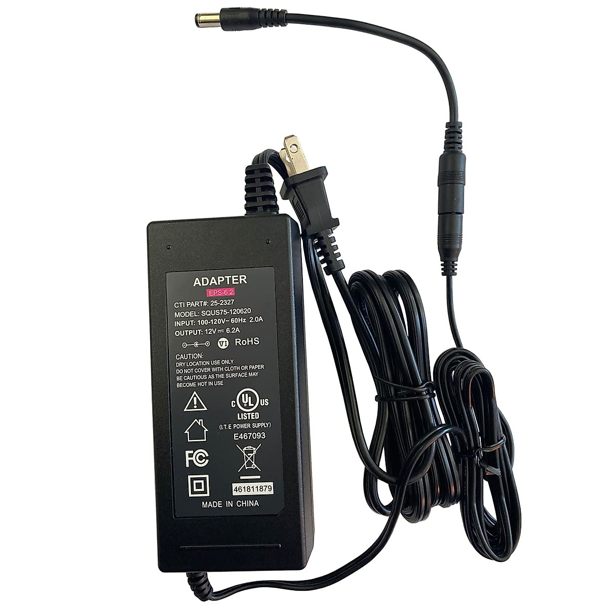UL Listed 12V AC/DC Adapter Compatible with Hammond Suzuki SK1 SK1-61 SK1-73 SK1-88 Key SK2 XK1C Digital Organ 61-key AD3-1250-2P AD3-12502 AD3-12502d1 DYS602-120500-16414B DYS602-120500W Power Supply