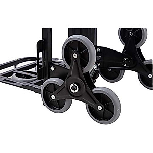 MroLife Foldable Stair Climbing Cart, Heavy-Duty Dolly 350lbs Load Capacity, Foldable Dolly Cart with 10 Wheels,Stair Climber Hand Trucks with Adjustable Handle