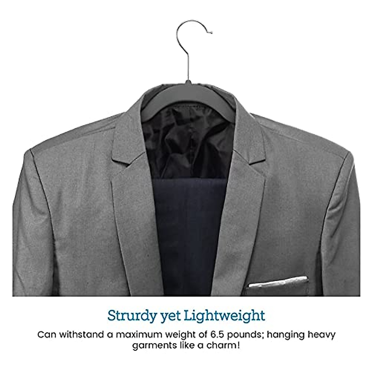 Honji Premium Velvet Hangers (Pack of 30) Heavyduty - Non Slip - Velvet Suit Hangers Hooks,Space Saving Clothes Hangers Blue (30pcs)