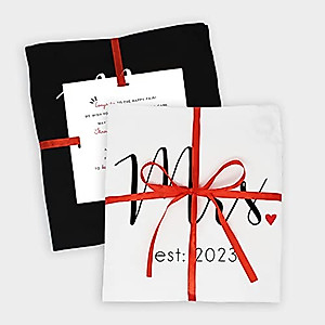 Prazoli His and Her Aprons - Mr Mrs Established 2023 Couples Engagement Gift, Cute Bridal Shower Gift Anniversary Wedding Registry Items & Decoration, Housewarming Gifts For New Home Newlywed Gift