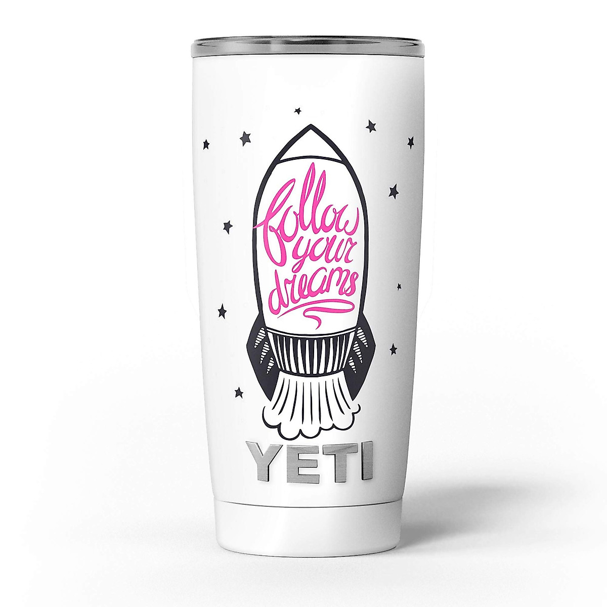 Design Skinz Follow Your Dreams - Skin Decal Vinyl Wrap Kit Compatible with The Yeti Rambler Cooler Tumbler Cups