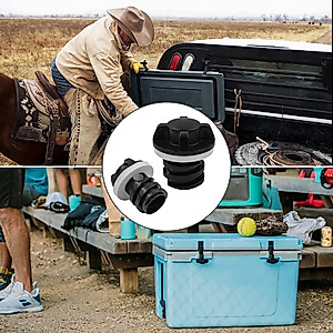 showingo 2 Pack Cooler Drain Plug Replacement for YETI Roadie Tundra Tank Coolers and RTIC Cooler Drain Plug,Great Fit and Doesn't Leak,Easy Drainage,Efficiently Maintains Refrigeration Time!