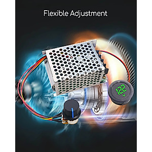 Power Wheel Battery Adapter Converter Kit Fit for DeWalt 18V 20V Battery, Speed Controller Kit, with Fuse and Wire Terminals & Protective Box & Voltage Display & Low Voltage Protection