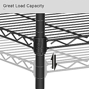 SONGMICS Printer Stand, 3-Tier Metal Printer Cart with Wheels, Printer Table with 2 Height-Adjustable Storage Shelves, for Home Office, 22 x 18.1 x 26.8 Inches, Black ULGR32BK