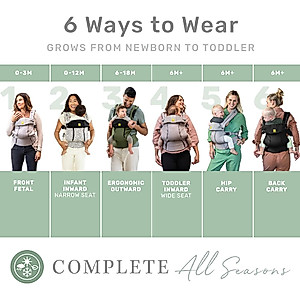 LÍLLÉbaby Complete All Seasons Six-Position 360° Ergonomic Baby and Child Carrier (Cool Coral)