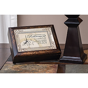 Cottage Garden Retirement Let Relaxation Begin Burlwood Jewelry Music Box Plays Wonderful World