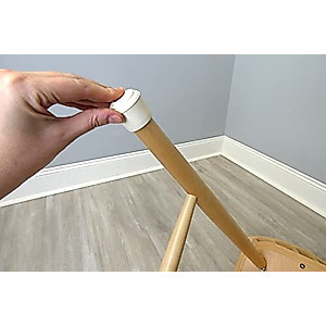 Shepherd Hardware 8753E Leg Tips 3/4-Inch Inside Diameter Rubber Chair Leg Caps, 24 Pack, White