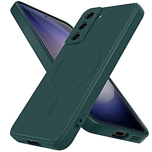 DNTMZIN for Samsung Galaxy S22 5G Case,Compatible with Magnetic, [Military Grade Drop Tested] Shockproof Slim Thin Phone Case,8-S22-Dark Green