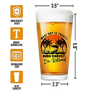 Fatbaby Funny Retirement Gifts for Men Women, I'm Retired Beer Glass,Happy Retirement Pint Glass Present for Boss Coworker Friends 2024,Retirement Party Decorations 16OZ