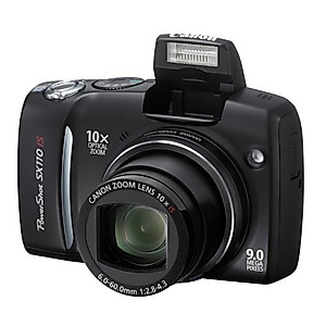 Canon Powershot SX110IS 9MP Digital Camera with 10x Optical Image Stabilized Zoom (Black)