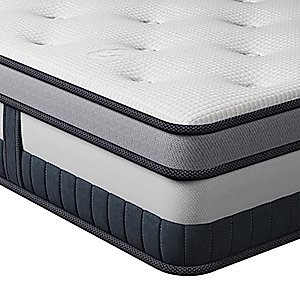Vesgantti California King Mattress 10 Inch Innerspring Multilayer Hybrid Cal King Size Mattress - Ergonomic Design with Memory Foam and Pocket Spring Mattress - Box Top Series Medium Firm Feel