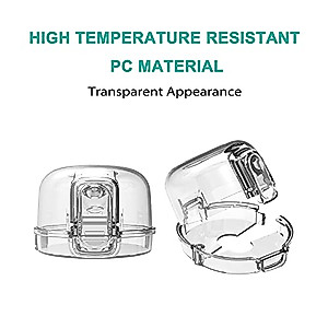 Stove Knob Covers for Child Safety (5 + 1 Pack) Double-Key Design and Upgraded Universal Size Gas Knob Covers Clear View Childproof Oven Knob Covers for Kids, Babies (Clear)