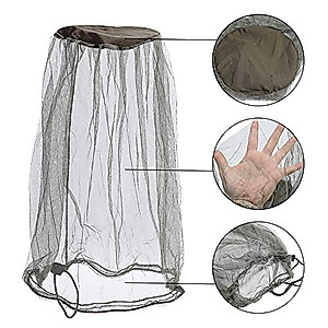 Premium Mesh Mosquito Head Net Outdoor Pack of 4 Face Neck Fly Netting Hood
