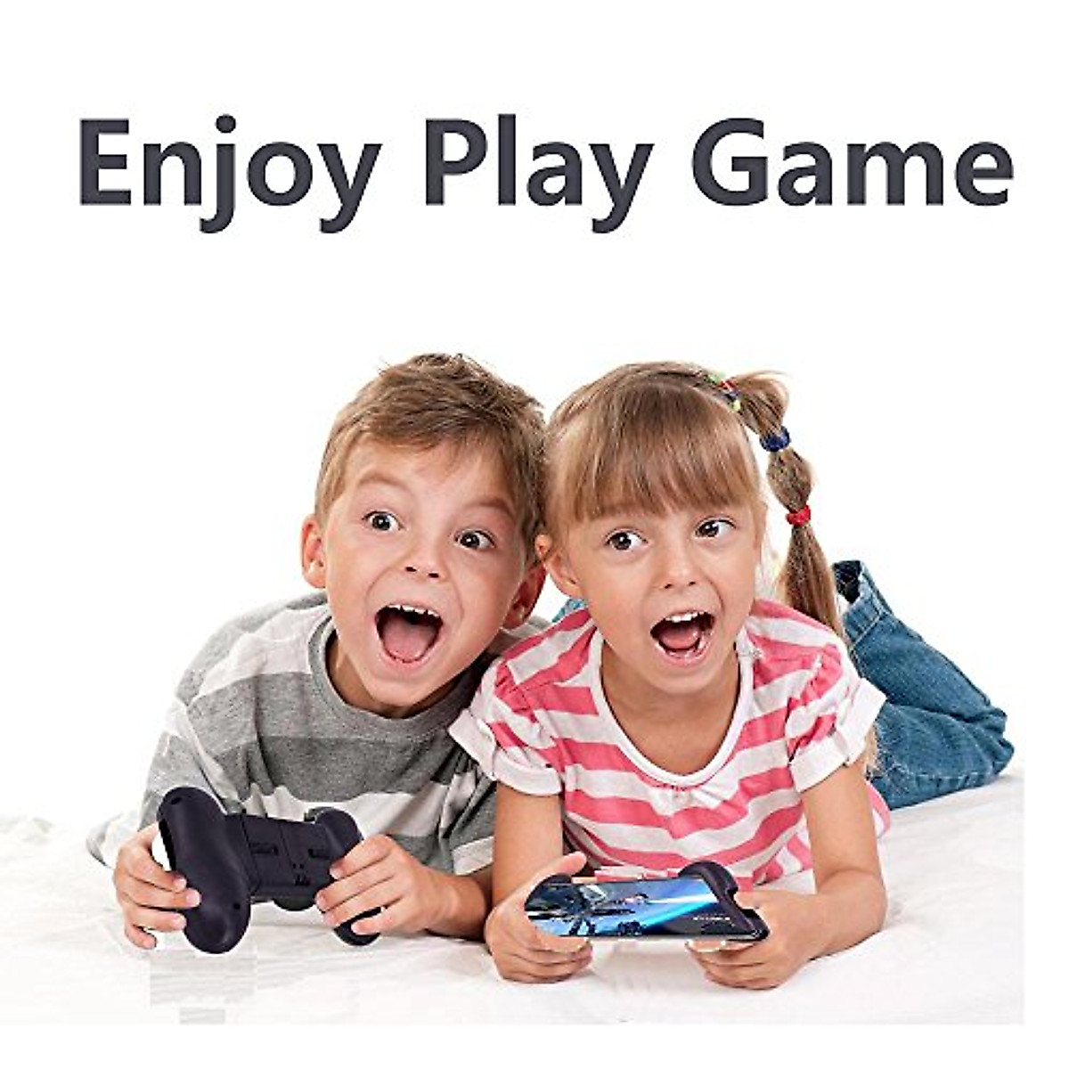 2pcs Game Clutch Universal Grip Adjustable Phones Mobile Controller Phone Game Grip Case Ergonomic Design Game Grip Handle Controller Stand Holder Joypad for iPhone 12/13/14 Pro Max/Galaxy S22/23