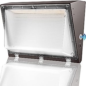 Dimmable 100W LED Wall Pack Light with Dusk to Dawn Photocell, 100-277V 14000LM 600-800W HPS/HID Equiv., 5000K Daylight Outdoor Security Lighting, UL/DLC Commercial Wall Mount Lights for Warehouse