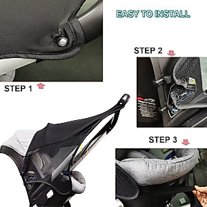 iCaicoyo Stroller Sun Shade for Doona Stroller and Baby Car seat, UV Protection Sun Cover for Baby Pushchairs Strollers Functional Sun Protection Shade and Sleep Aid for Infant Buggy Carrycot
