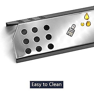 Hongso 5 Burners Pipe Tube and 5 Heat Plates Repair Kit Replacement Parts for Jenn Air Gas Grill 720-0709, 720-0709B, 720-0727, Kitchen Aid 720-0709C, 720-0954, 720-0954A, SBE6415-SPG4515