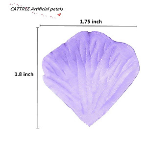 PASYOU 2000 Pcs Silk Petals, Artificial Rose Flower Petal Vase Home Decor Wedding Bridal Valentine's Day Decoration Garden Party Ceremony Wholesale - Purple White
