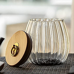 SLDMJFSZ Glass Food Storage Jars,with Cork Lid,Triangle 650ml/Cylinder 800ml Glass Storage Containers for Kitchen Tea Coffee Sugar,Cylinder 800ml