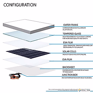 10 Watt Polycrystalline Solar Panel Charger for Deep Cycle Battery