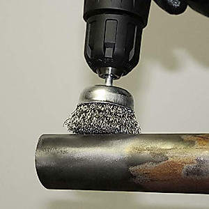 Rocaris 10 Pack Wire Cup Brush with 1/4-Inch Hex Shank, 2 Inch Wire Drill Brush Set for Removal of Rust/Corrosion/Paint