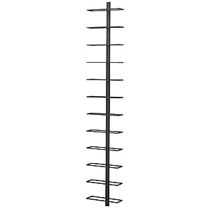 TheRackCo. Wall Series - Center Frame Metal Wall Mount Wine Bottle Rack, Black (6 Bottles)