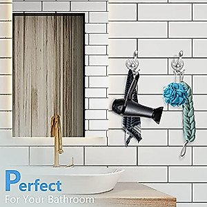 Wall Hooks for Handing Three Paws on The Hill Silver Coat Stick Hooks, Heavy Duty Wall Hooks for Bathroom, Home Depot Strong Sticky Hook for Hanging (3 Pack)