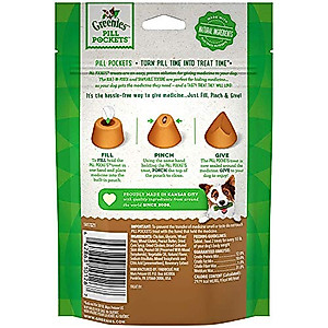 greenies Bundle Pack Pill Pocket Tablet for Dogs (3 Pack) Flavored Dog Treats (90 Tablets) Bundle Dental Chew Treats (Peanut Butter)