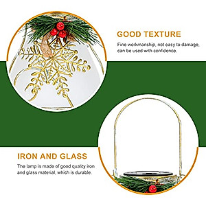 Beaupretty Solar Lanterns Christmas Outdoor Hanging Lantern Xmas Snowflake Star Decoration Pendant Lamps for Garden