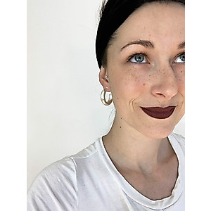 Sheila Fajl Thick Small Chantal Hoop Earrings in Brushed Silver Plated