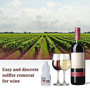 Just the Wine Sulfite Remover Drops (1-Bottles) Just 3 Drops in a Glass! Made in USA, White